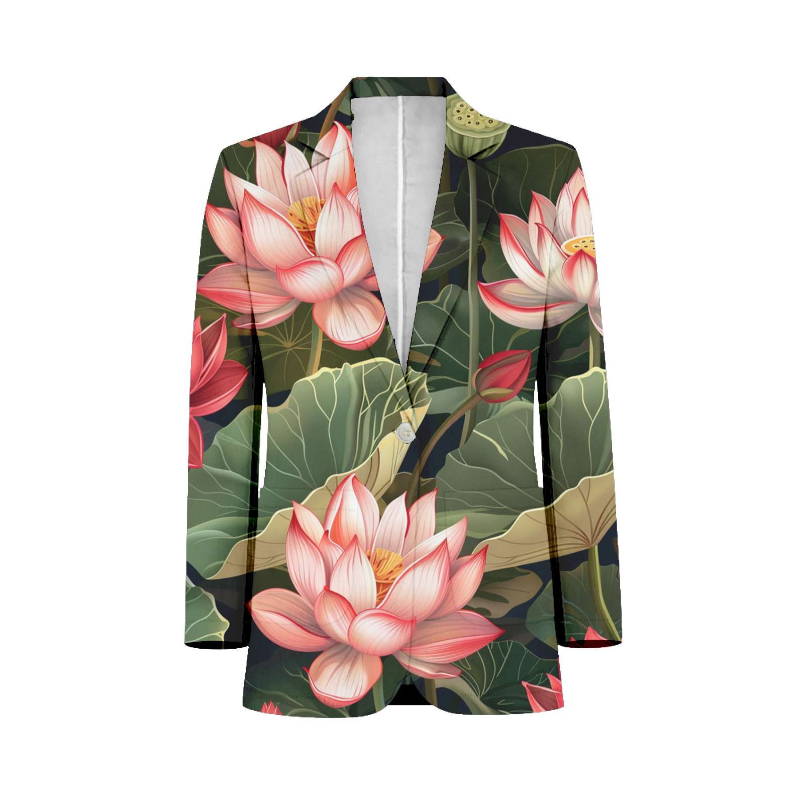 Lotus Flowers Nelumbo Nucifera Customized Men's Suits full man Shawl ...