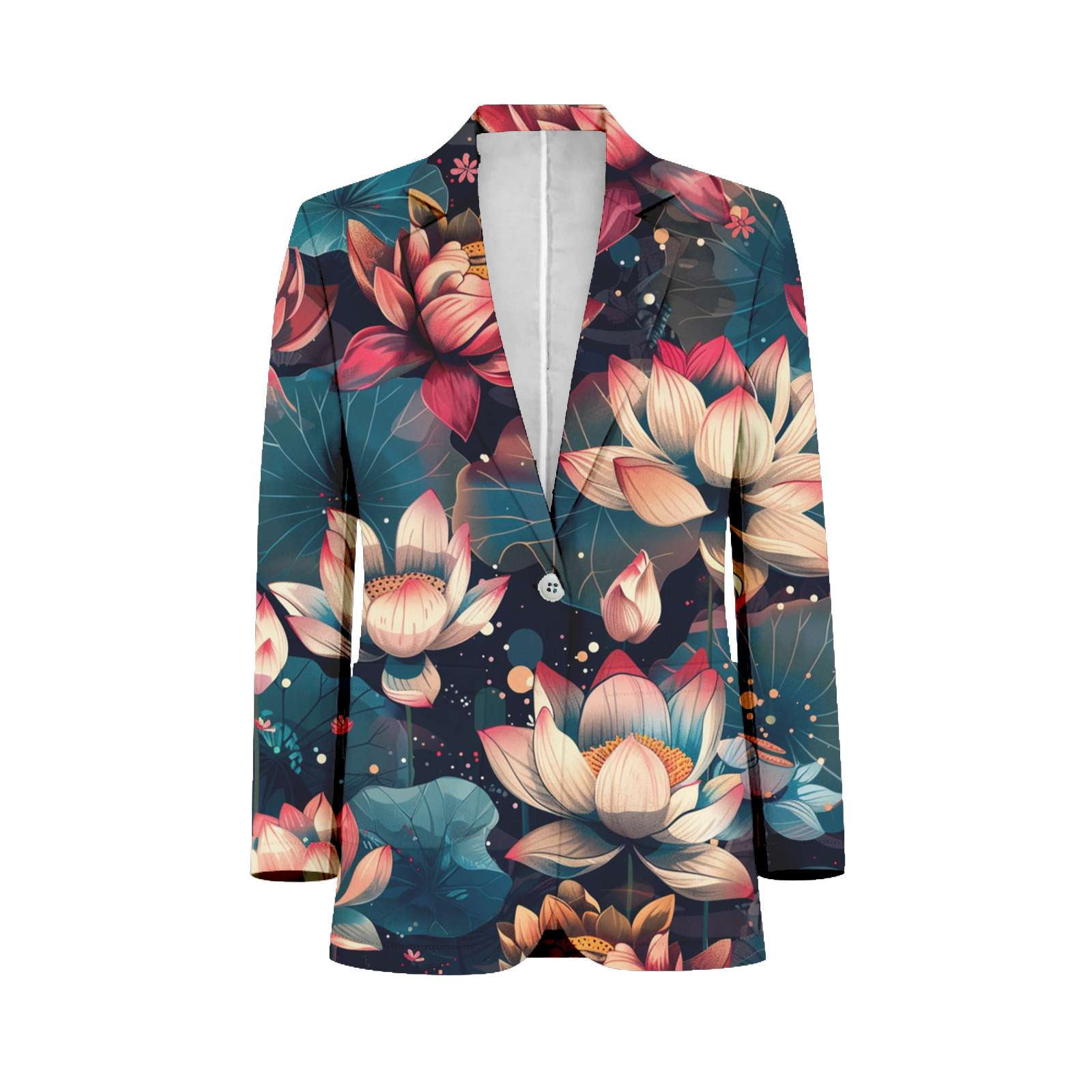 Lotus Flowers Nelumbo Nucifera Customized Men's Suits full man Shawl ...