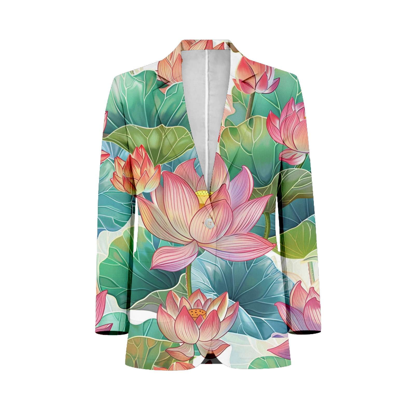 Lotus Flowers Nelumbo Nucifera Customized Men's Suits full man Shawl ...