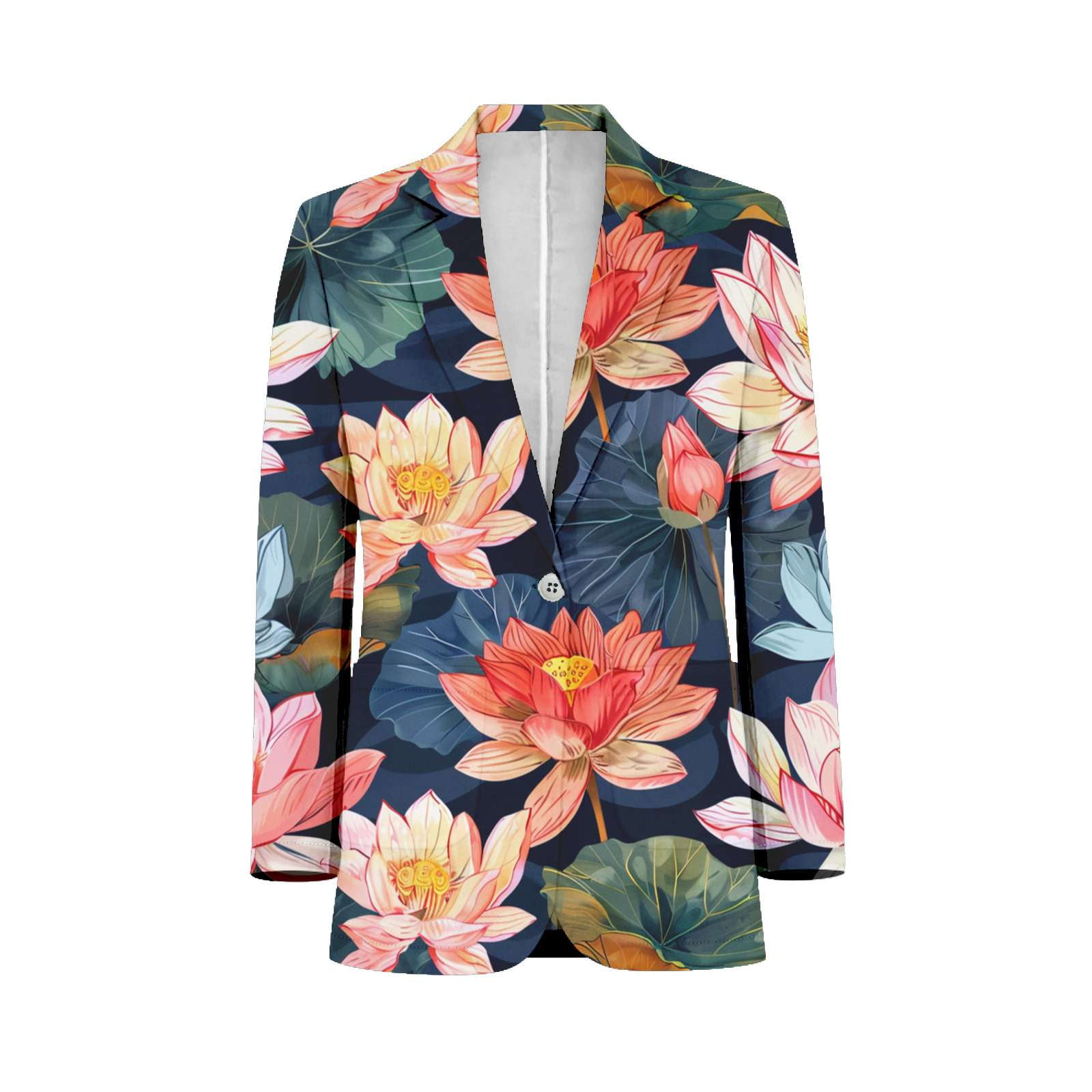 Lotus Flowers Nelumbo Nucifera Customized Men's Suits full man Shawl ...