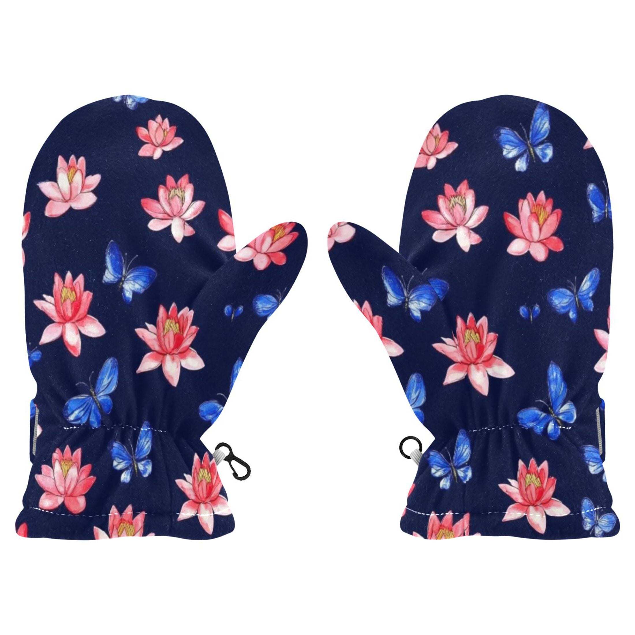 Lotus Flowers and Blue Butterflies Witch Cauldron Pattern Cold Weather ...