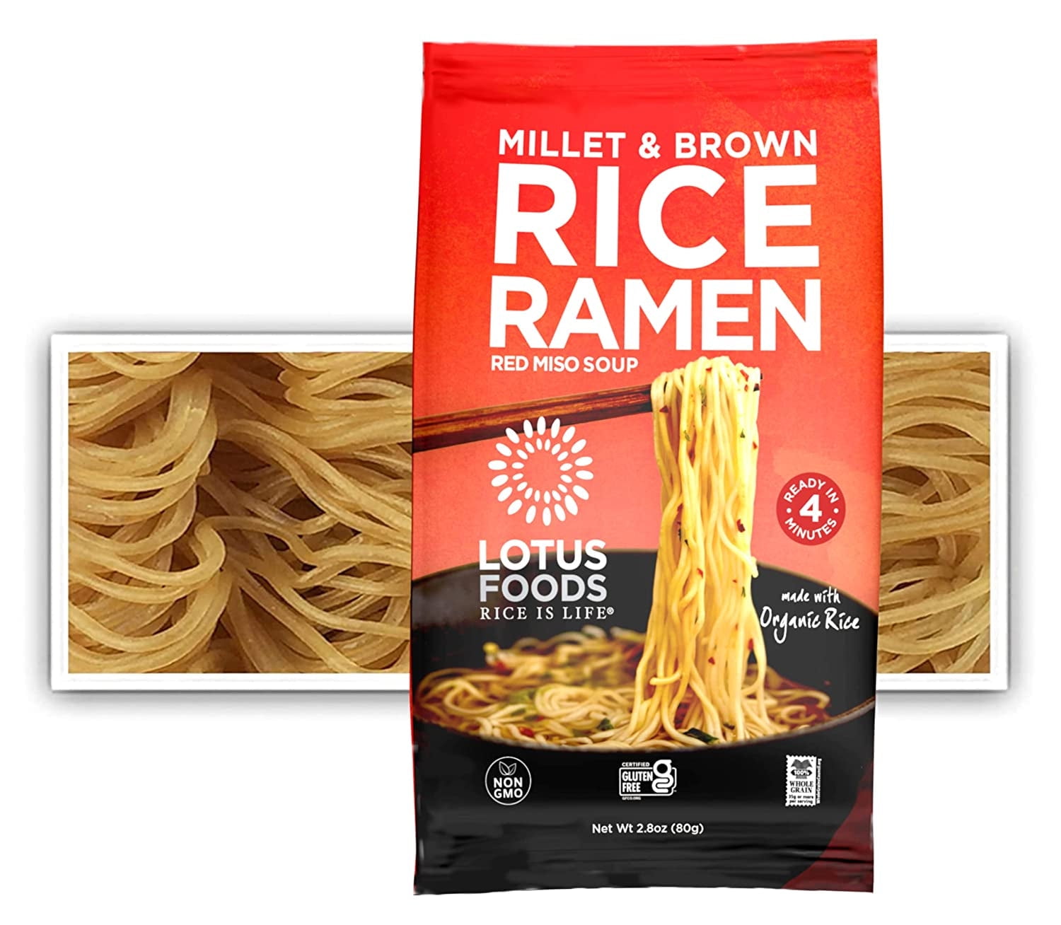 Lotus Foods Gluten Free Millet & Brown Rice Ramen, 2.8 Oz (Pack of 10 ...