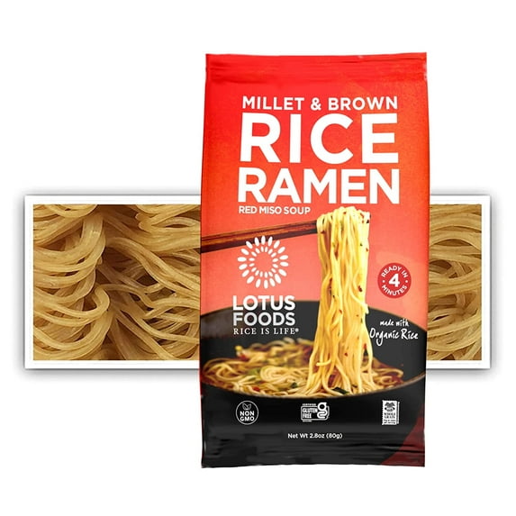 Lotus Foods Gluten Free Millet & Brown Rice Ramen, 2.8 Oz (Pack of 10 ...