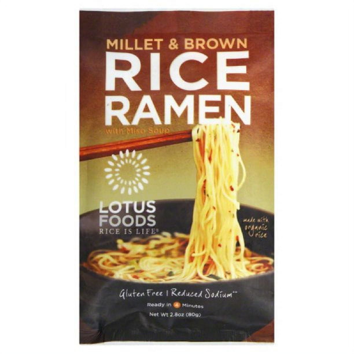 Lotus Foods Instant Noodle - Gluten-Free Millet & Brown Rice Ramen with ...