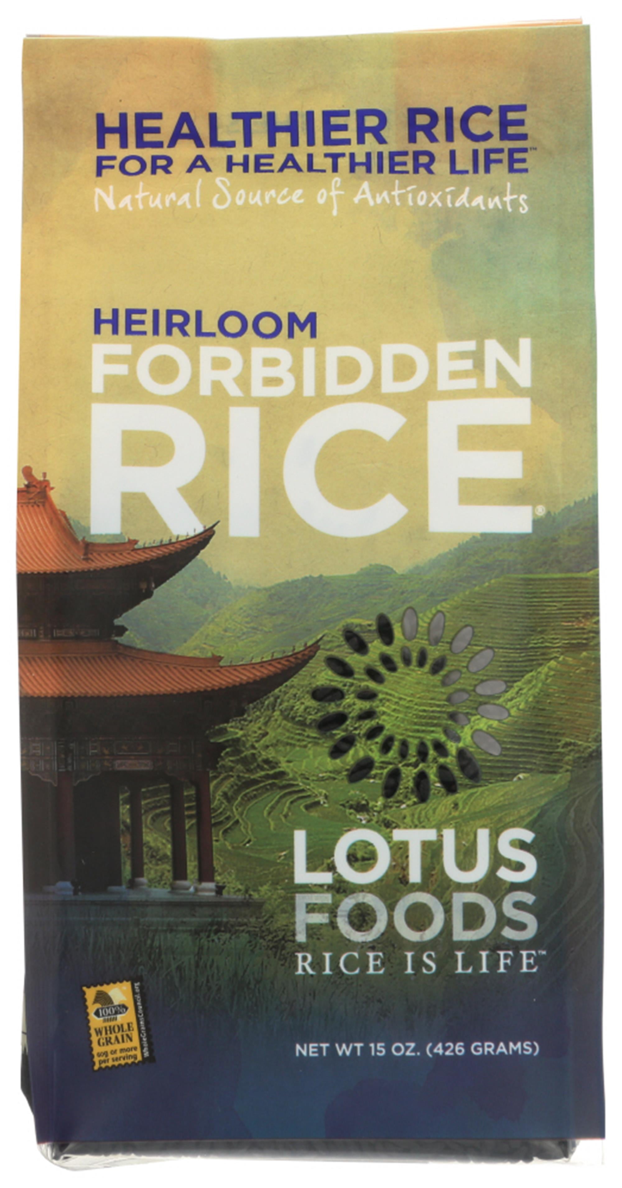 Lotus Foods - Heirloom Forbidden Black Rice - 15 oz. - Walmart.com