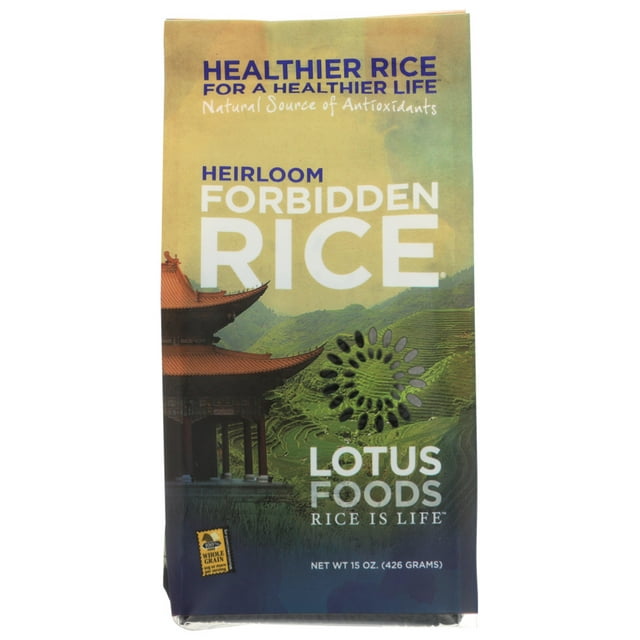 Lotus Foods - Heirloom Forbidden Black Rice - 15 oz. - Walmart.com