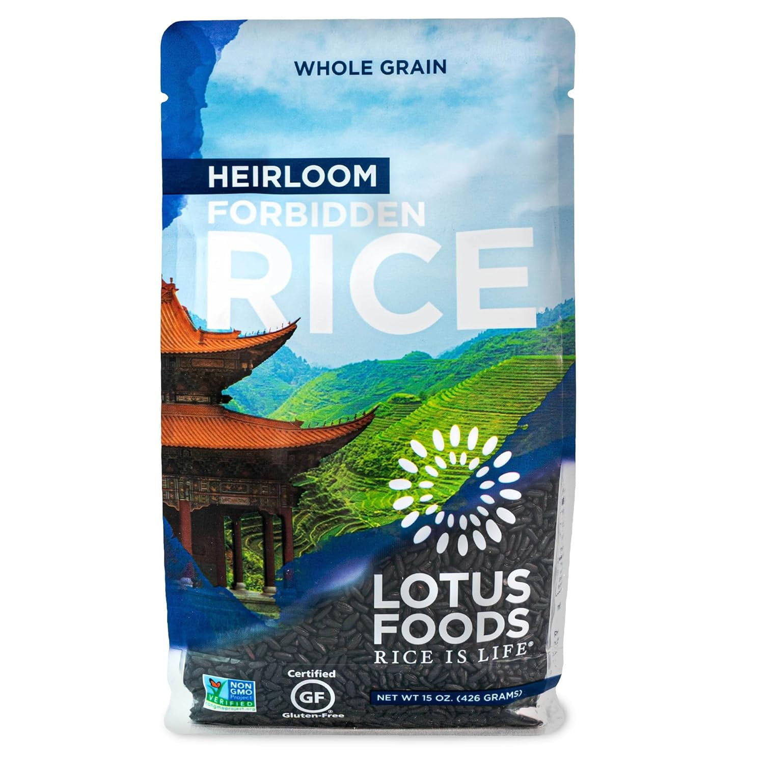 Lotus Foods Organic Heirloom Forbidden Whole Grain Black Rice 5oz (2 ...