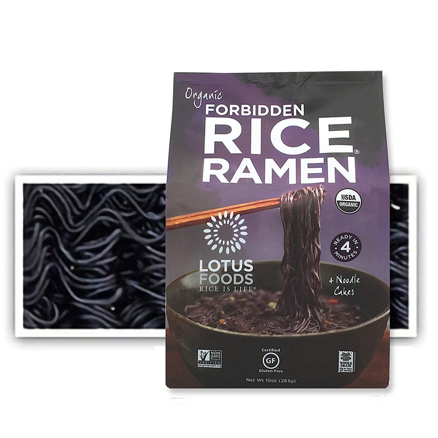 Lotus Foods Organic Rice Ramen Noodles Forbidden 10 oz Pack of 2 ...