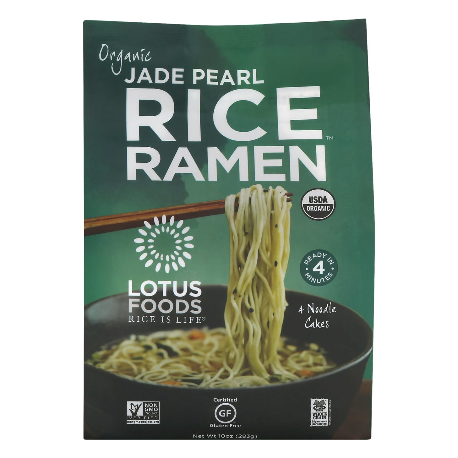 Lotus Foods Rice Ramen 4 Pack Jade Pearl Organic 10 oz (Pack Of 6 ...