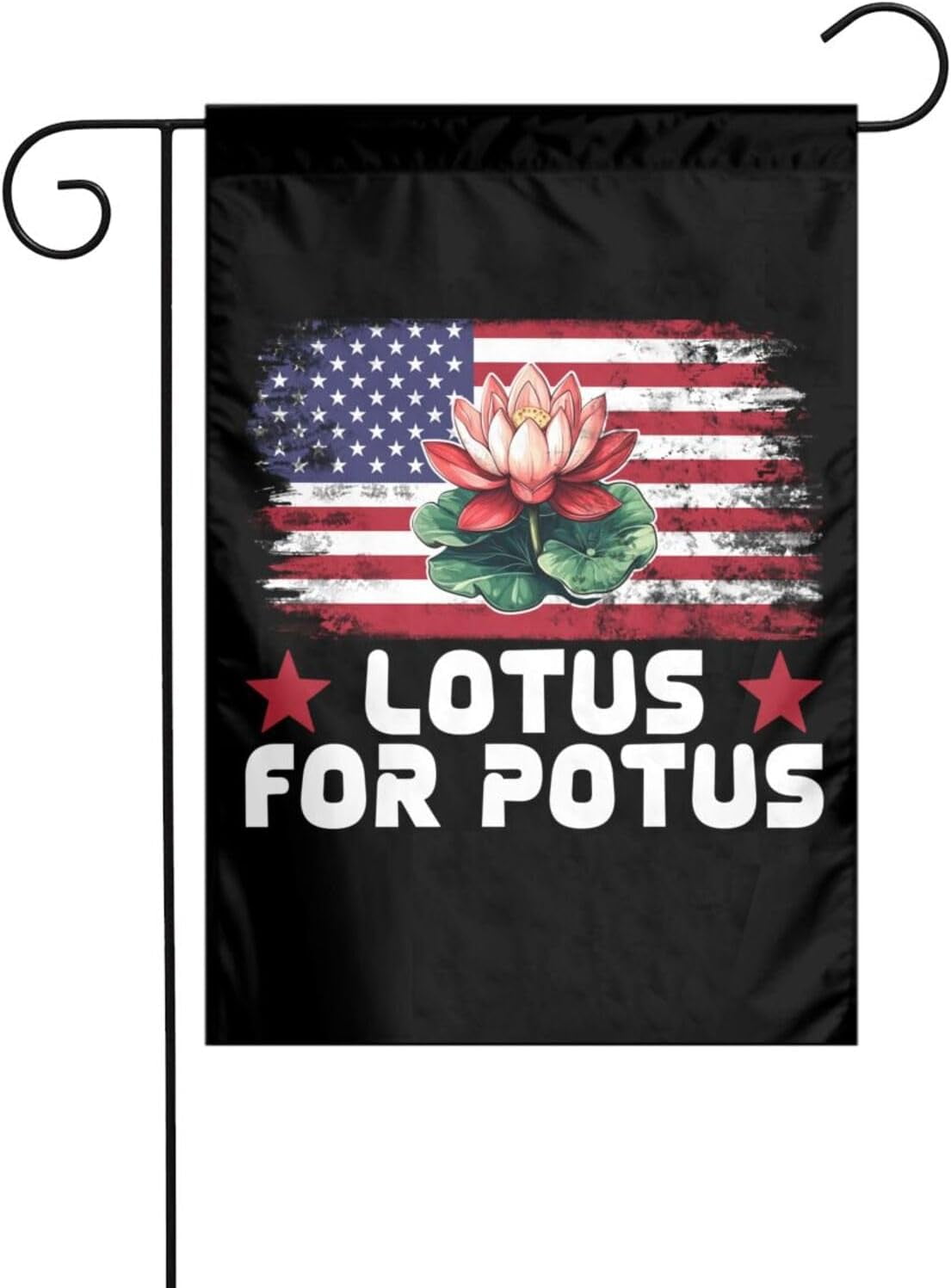 Lotus For Potus Kamala Harris 2024 Double-Sided Garden Flag 12"X 18 ...