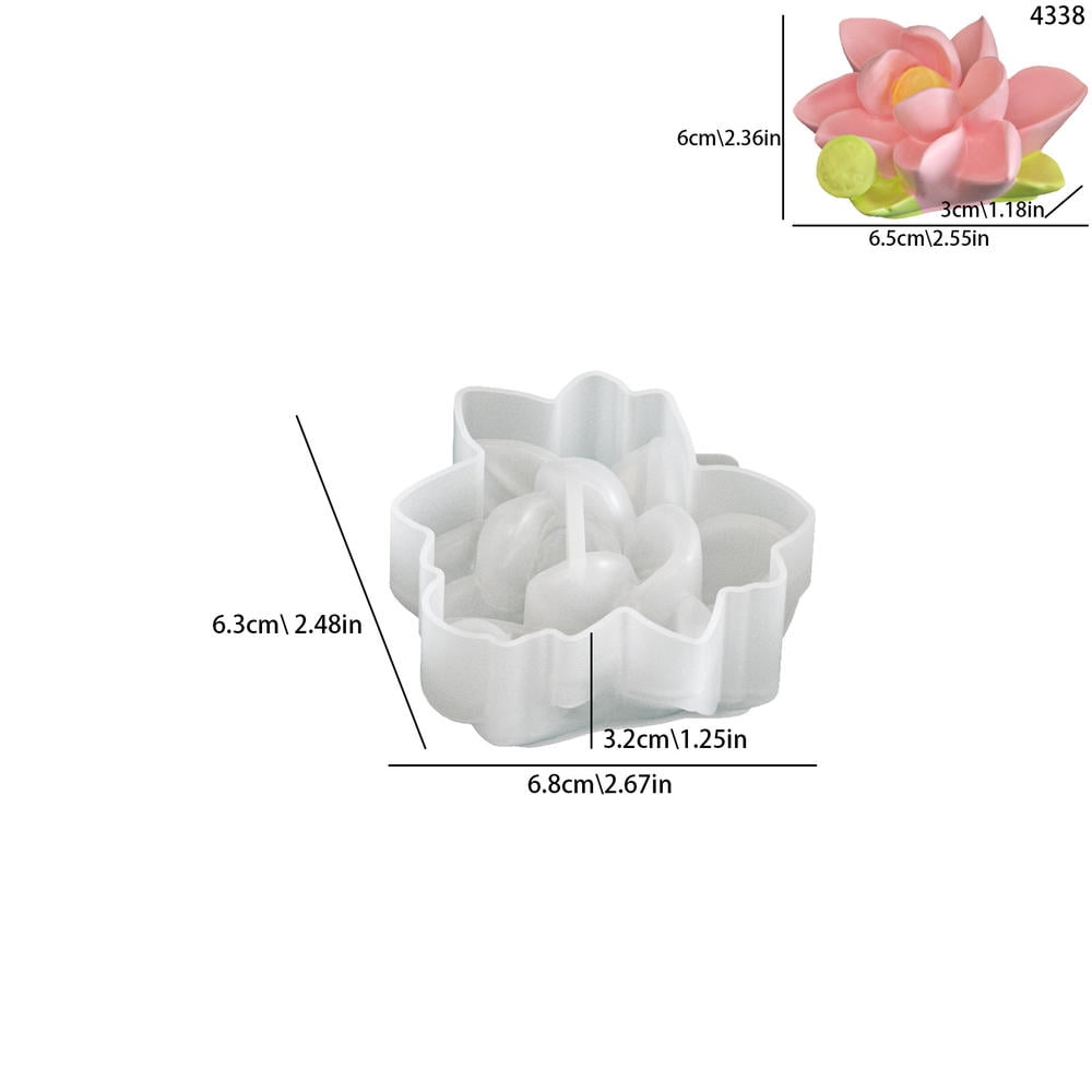 Lotus Freesia Candle Silicone Mold DIY Plaster Diffuser Stone Car ...