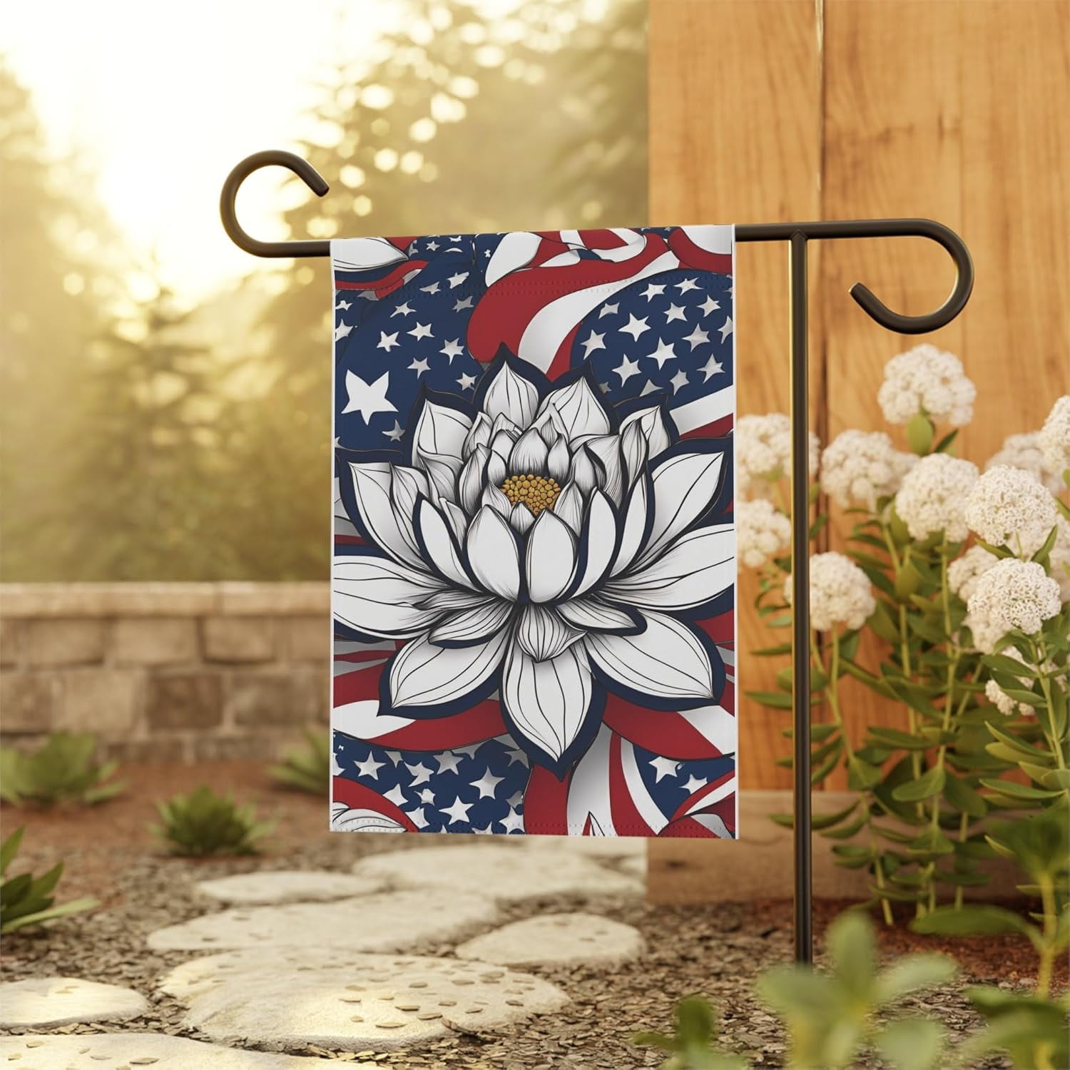 Lotus Garden Flag, Kamala Lotus flag, Patriotic Garden Flag Double-Side ...