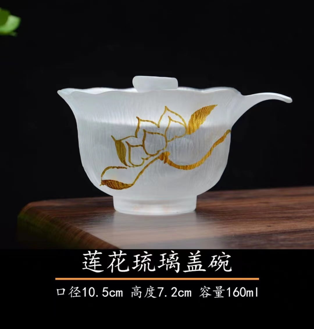 Lotus Hand Painted Good-looking Tea Set Suit Glass Colored Glaze Mild ...