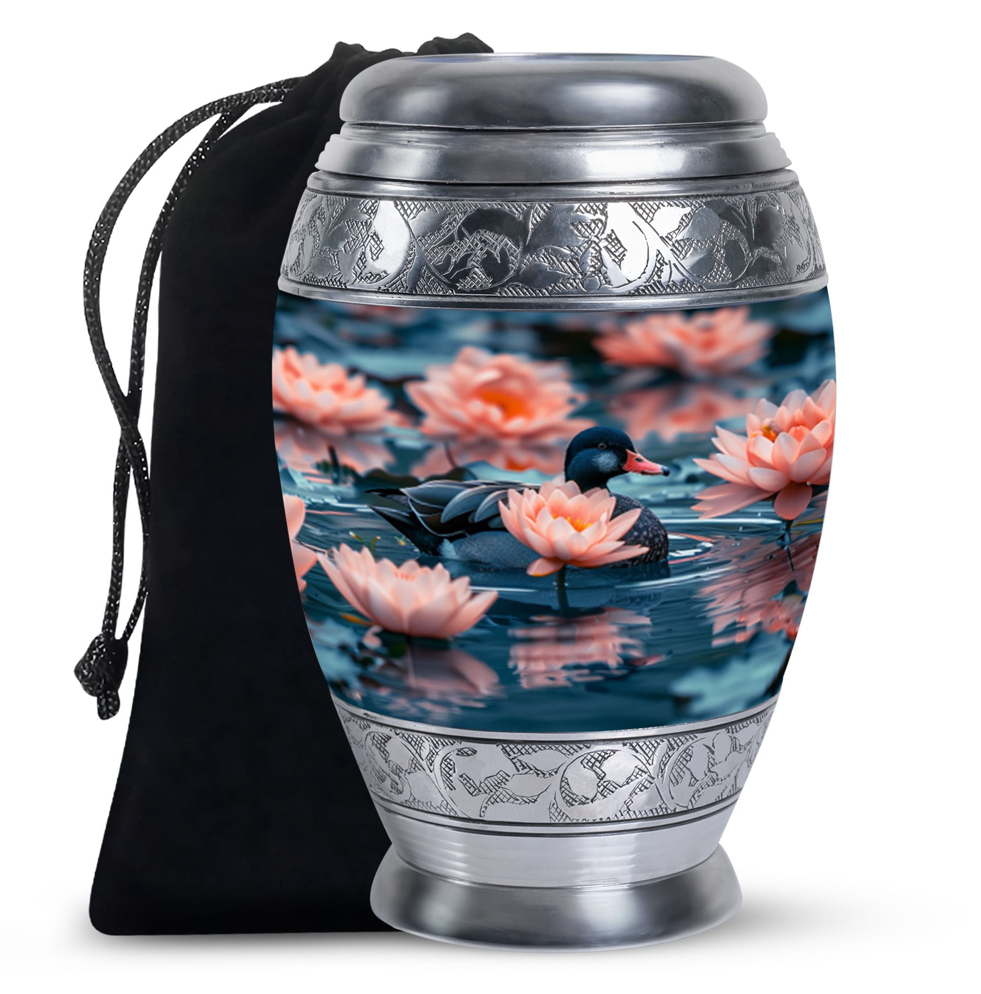 Lotus Haven Duck Metal Urns For Human Ashes, Funeral Urns For Human ...