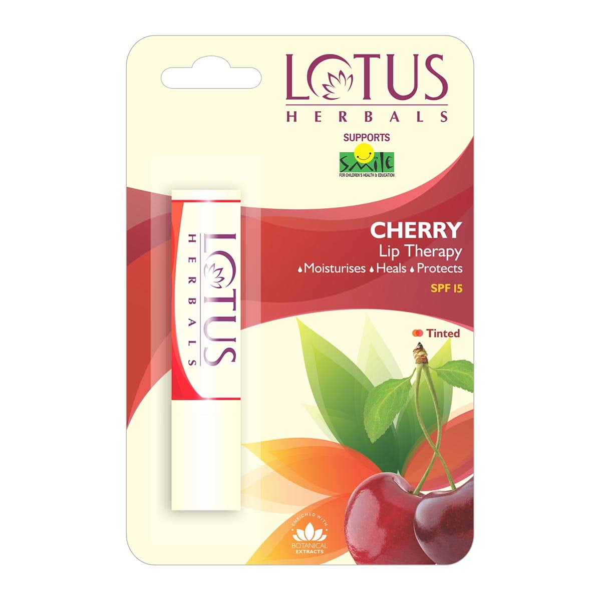 Lotus Herbals Lip Therapy Tinted Lip Balm - Cherry | SPF 15 ...