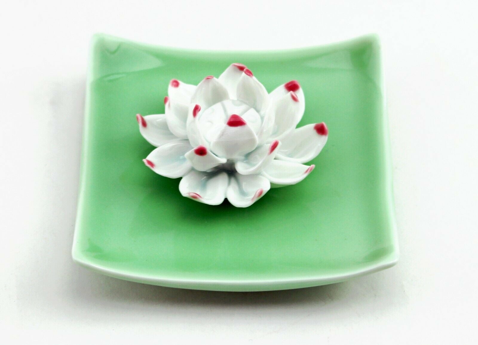 Lotus In Square Plate Incense Burner Holder Ceramic Plate Incense Light ...