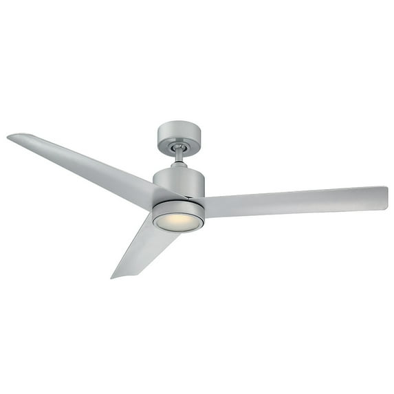 Lotus Indoor and Outdoor 3-Blade Smart Ceiling Fan 54in Titanium with ...