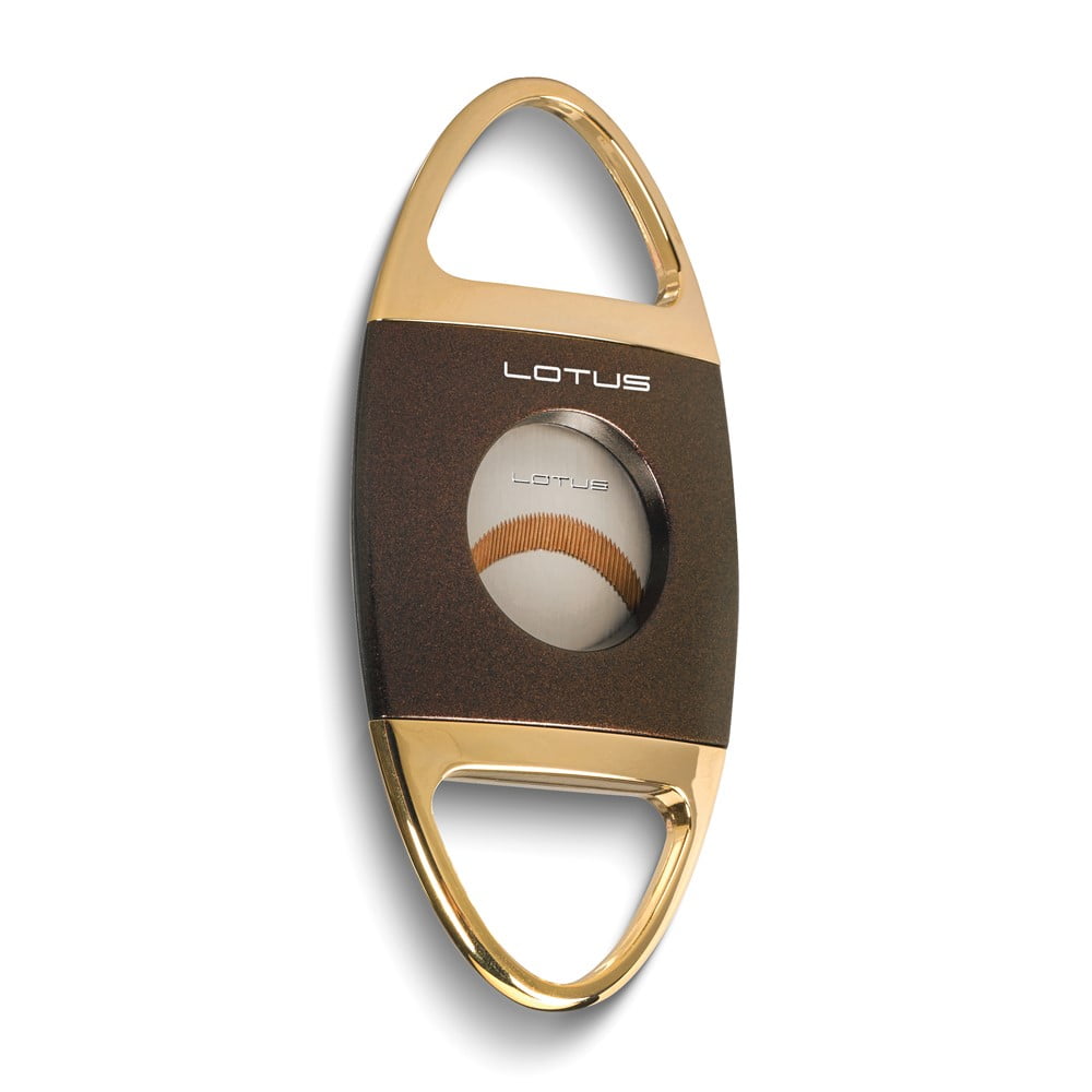 Lotus Jaws Metallic Brown and Polished Gold-tone 58-Ring Gauge Serrated ...