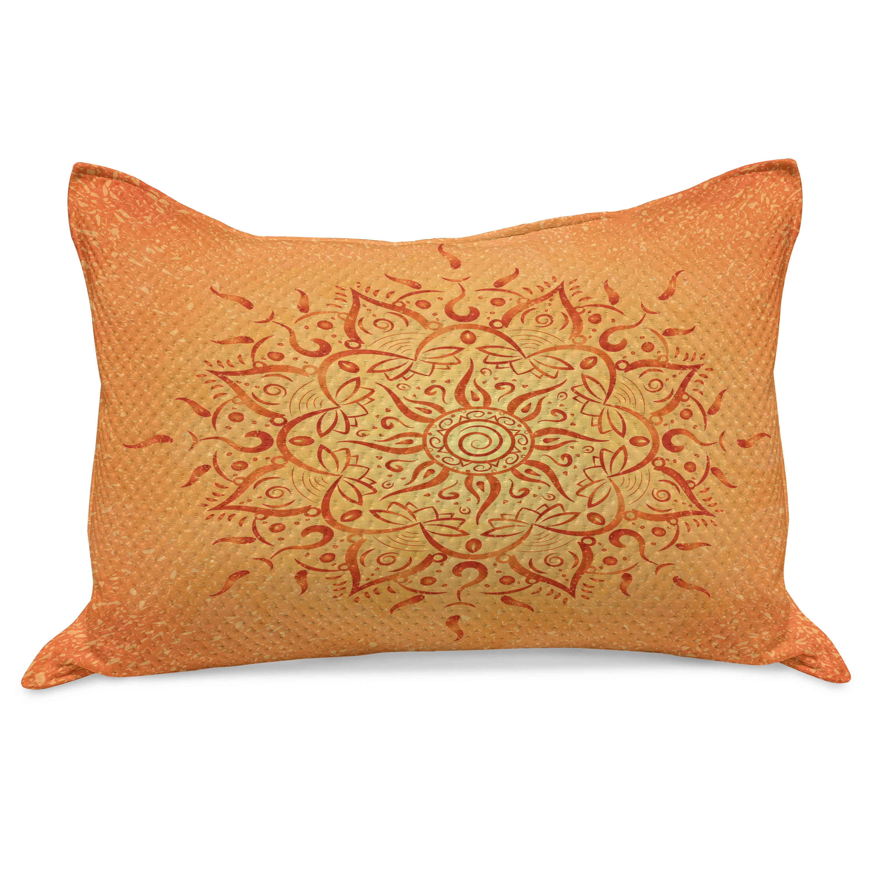 Lotus Knitted Quilt Pillowcover, Sun Pattern Ombre Effect Mandala ...