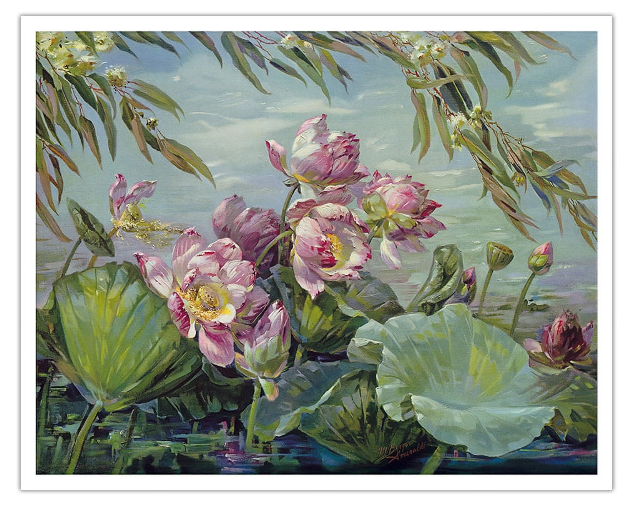 Lotus Land Magic - Lotus Blossoms and Leaves - Vintage Botanical ...