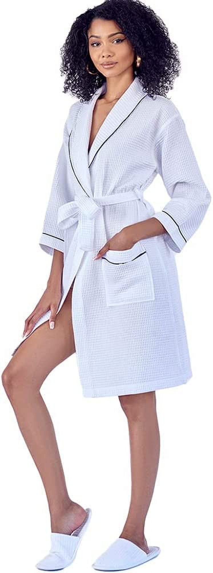 Lotus Linen Lightweight Waffle Robe for Women Kimono Bridesmaids Womens ...