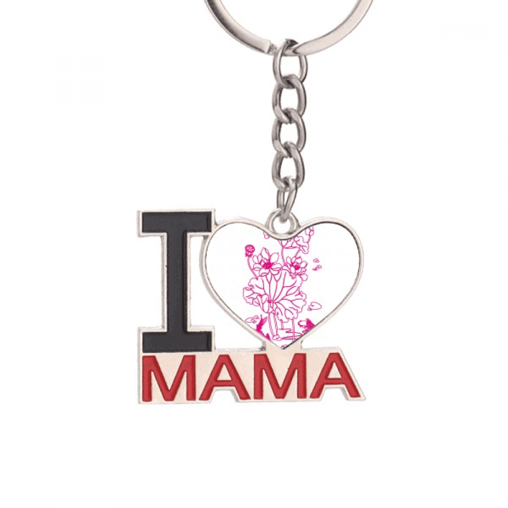 Lotus Lotus Flower Lotus Root Fish Water Keychain Metal Keyring Holder ...