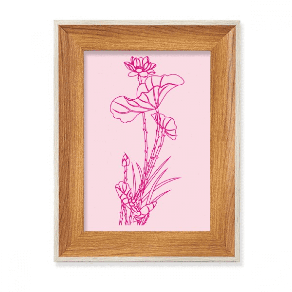 Lotus Lotus Flower Reed Flower Desktop Wooden Photo Frame Display ...
