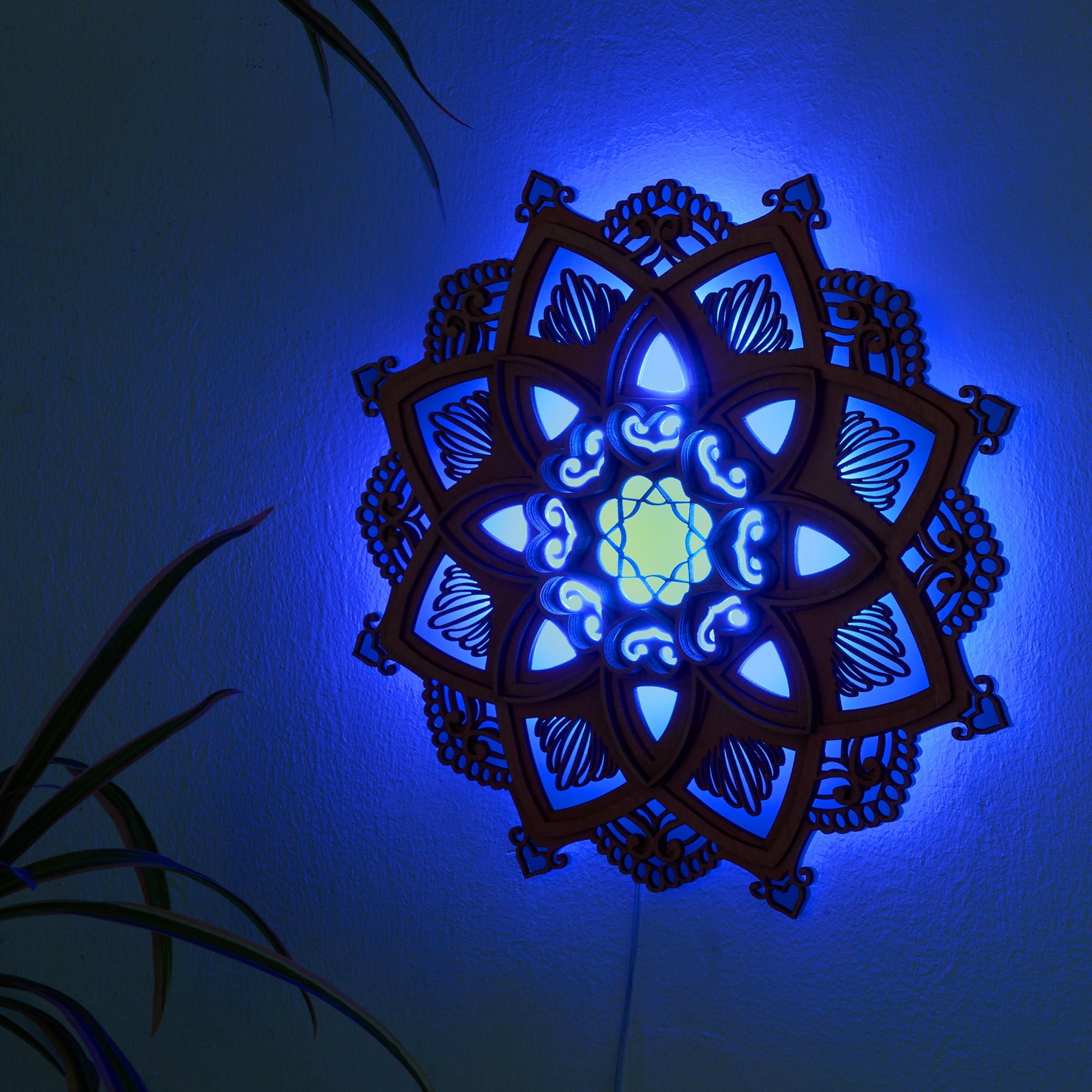 Lotus Mandala Yoga Wall Lamp - Create a Calming Yoga Space - Walmart.com