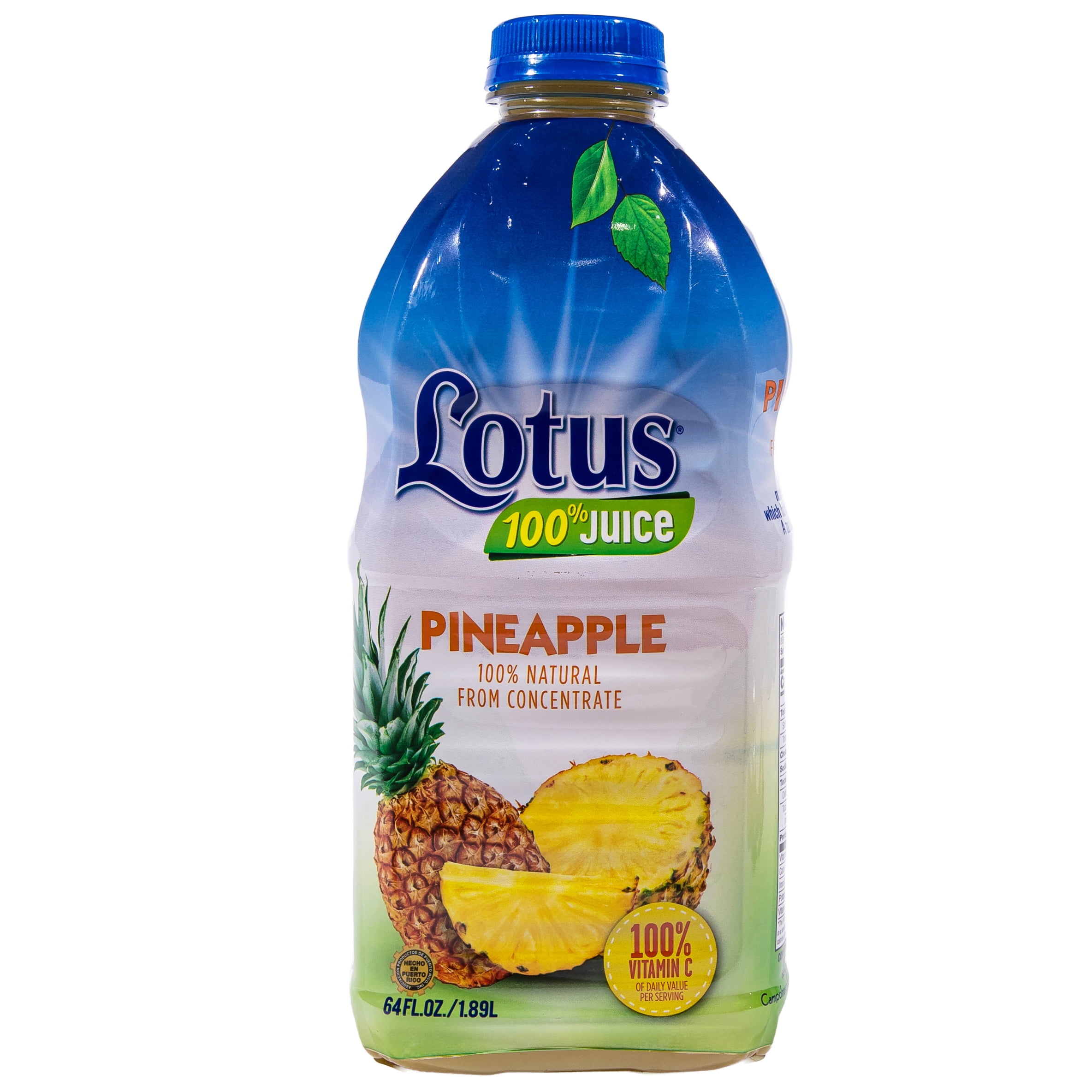 Lotus Pineapple Shelf Stable Pet Juice, Plastic Bottle 64 fl oz ...