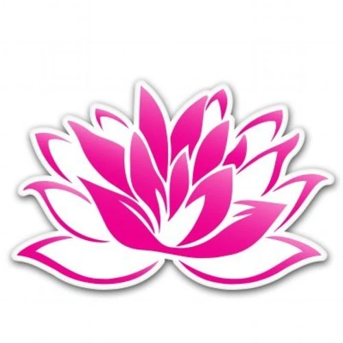 Lotus Pink Flower Car Sticker Phone Decal Water Bottle Stickers Car ...