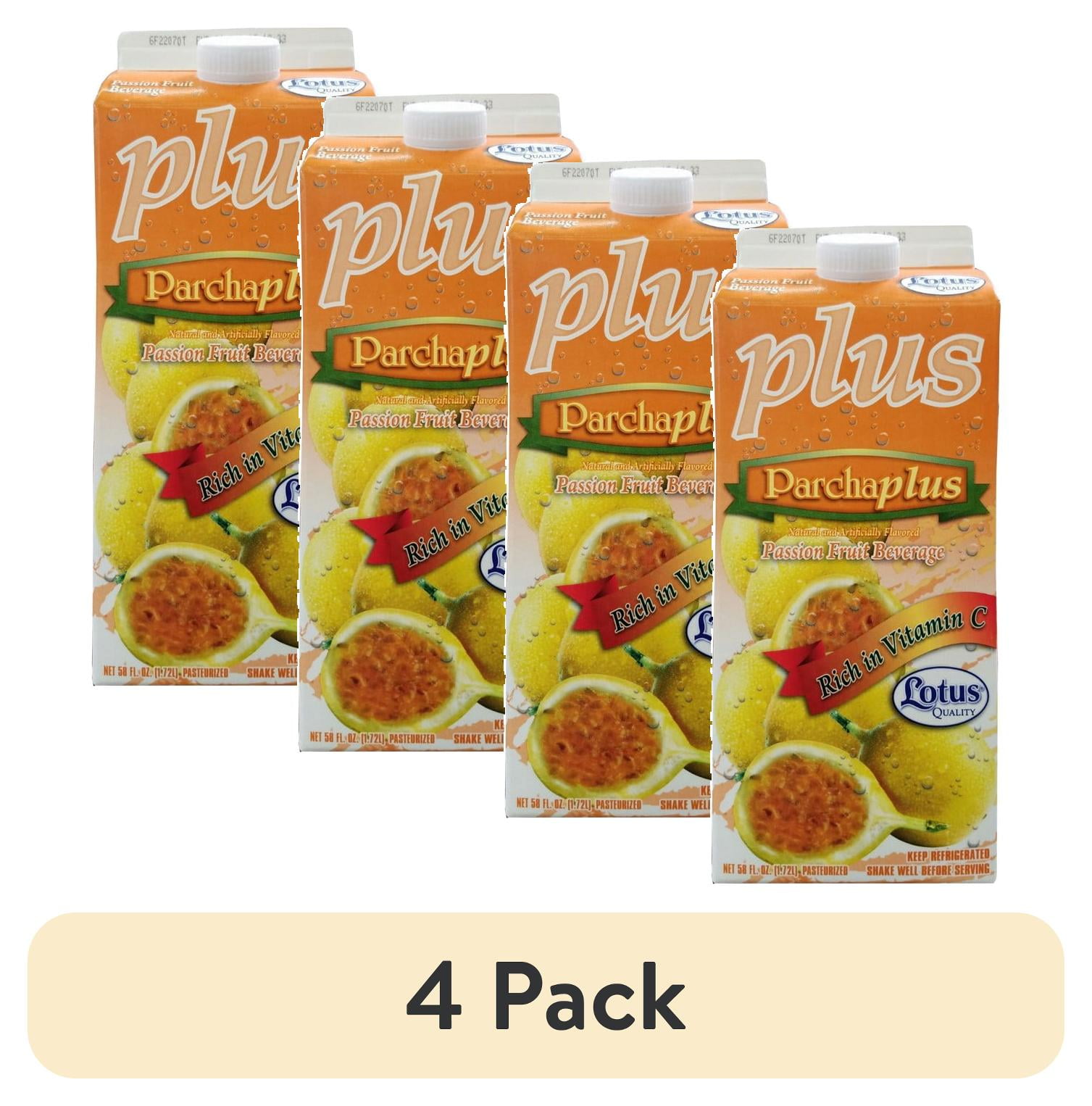 (4 pack) Lotus Plus Passion Fruit Juice Beverage, Rich in Vitamin C ...