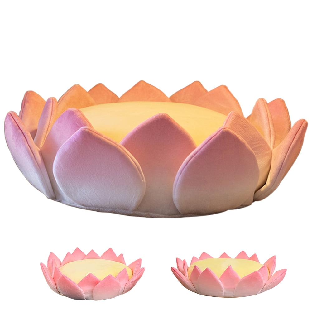 Lotus Plush Ground Cushion Soft Stuffed Yoga Meditation 3D Lotus Floor ...
