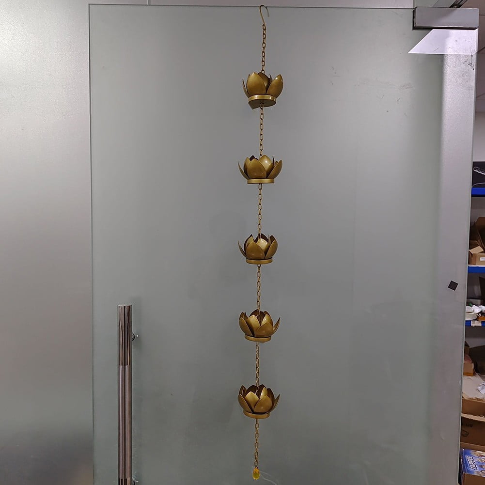 Lotus Rain Chain Outdoor Decoration Garden Decoration,Water Diversion ...