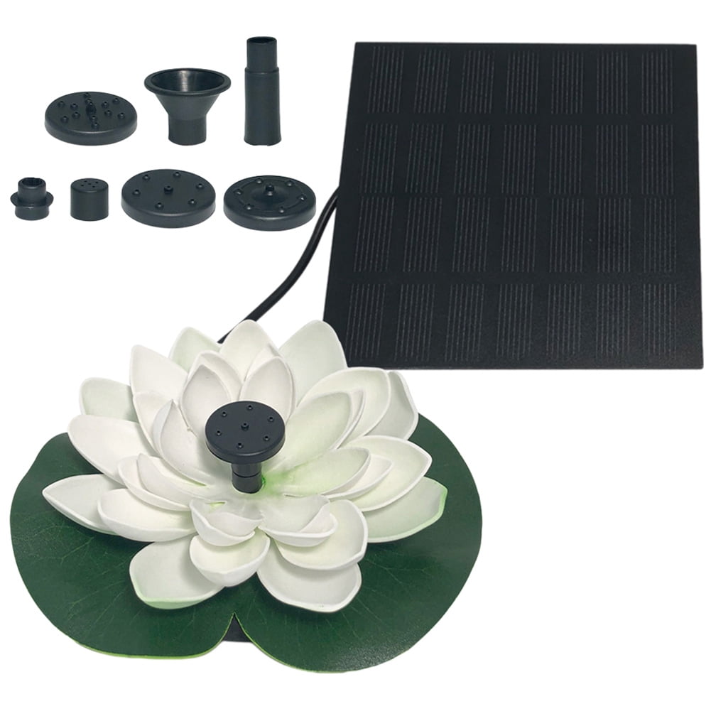 Lotus Shape Fountain Pump 2.5W Solar Powered Water Lily Ornaments ...