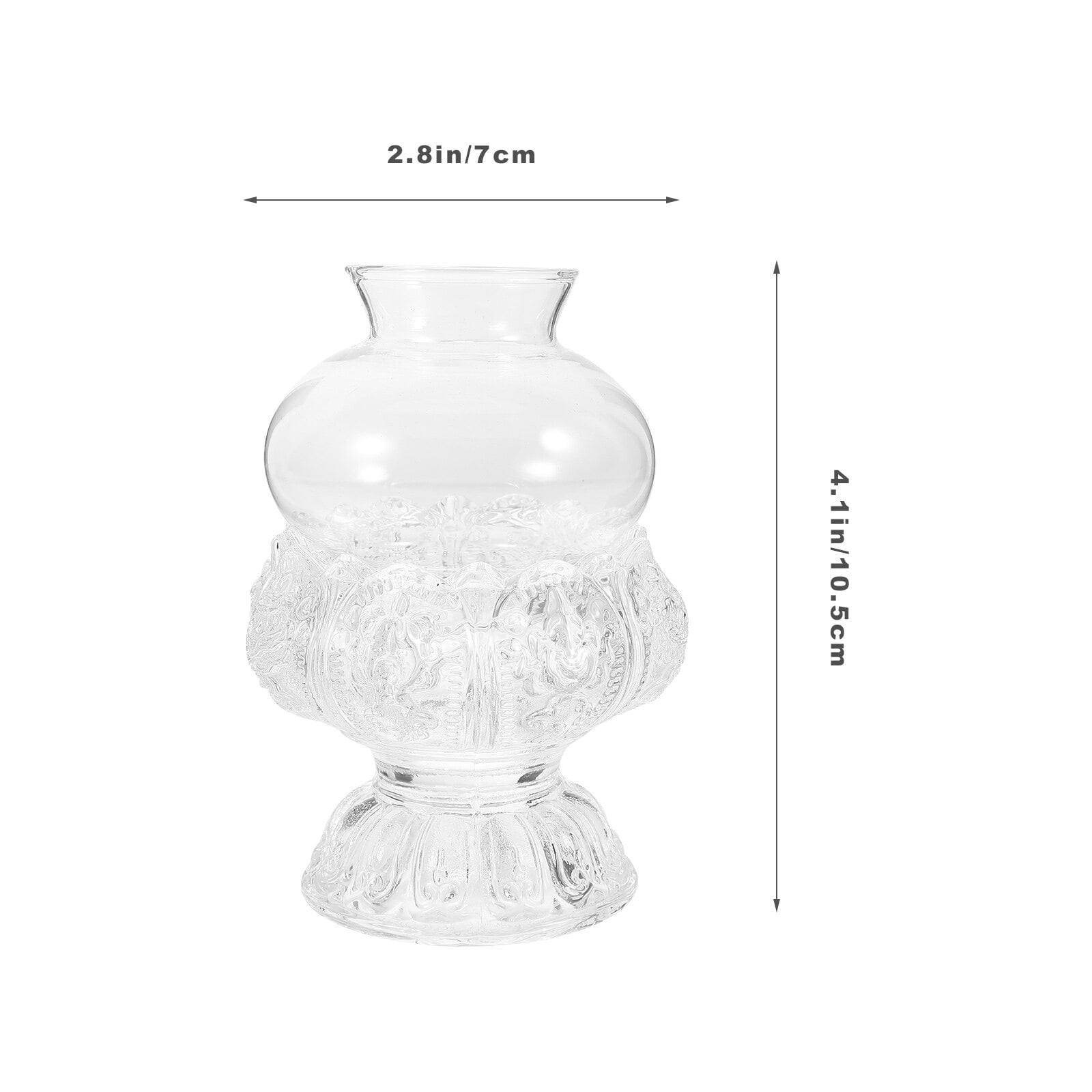 Lotus Shape Oil Lamp Delicate Oil Lamp Decor Desktop Glass Candle ...