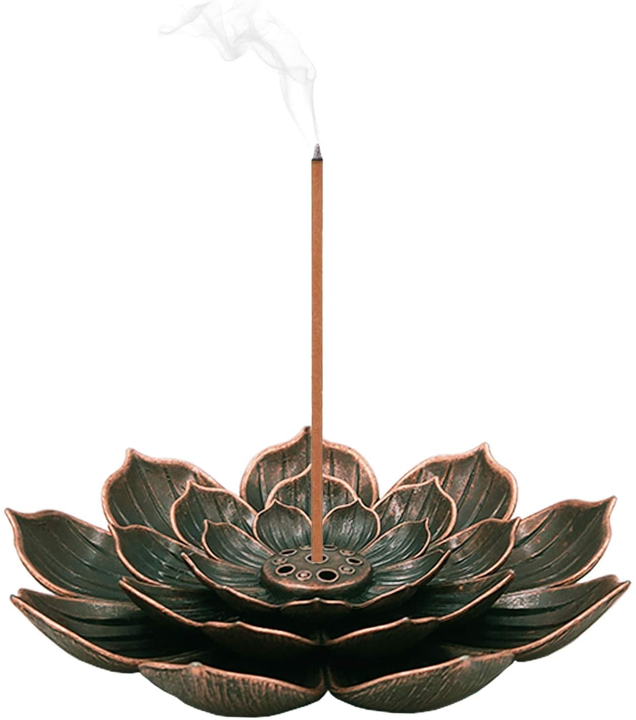 EKIDAZB, Lotus Stick Incense Holder, 5 Holes, Detachable Ash Catcher ...