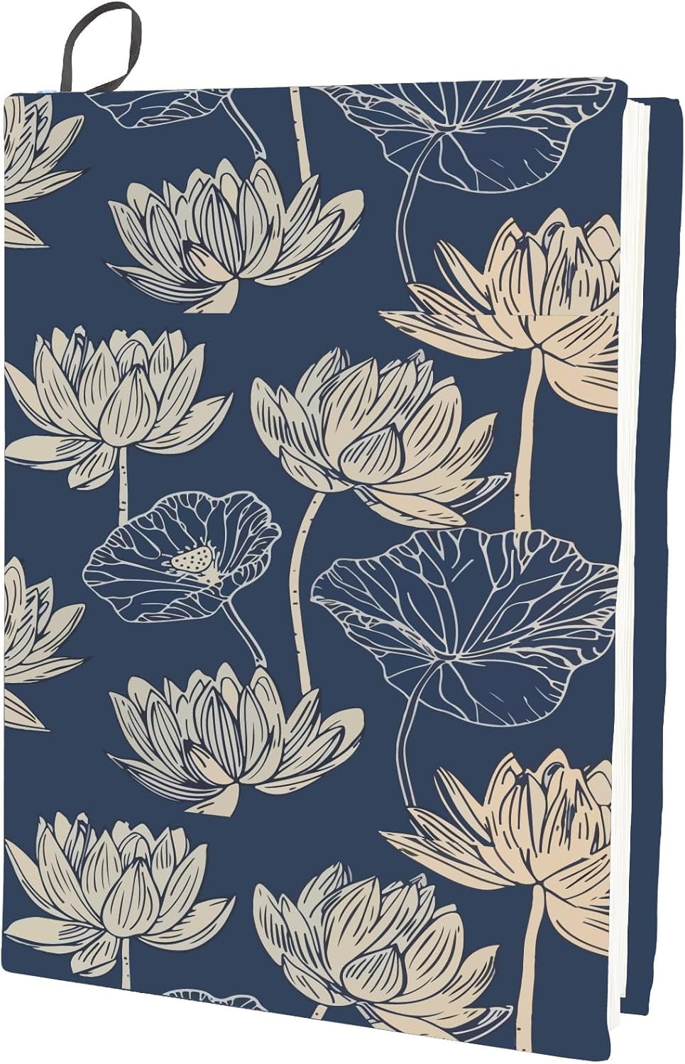 Lotus Stretchable Book Cover Flower Vintage Ruffle Washable Reusable ...