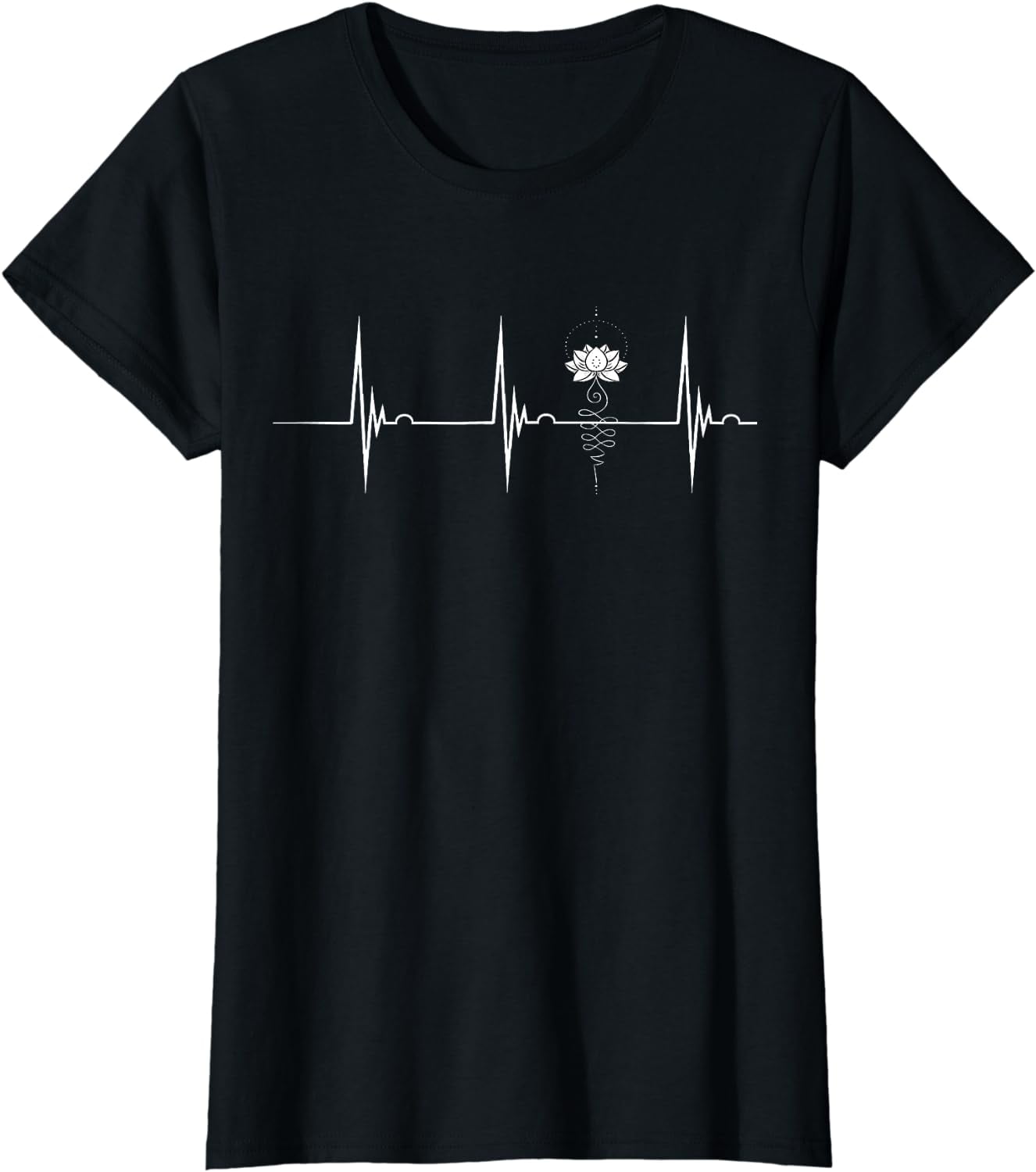 Lotus Tree Boho Heartbeat EKG Pulse Meditation T-Shirt - Walmart.com