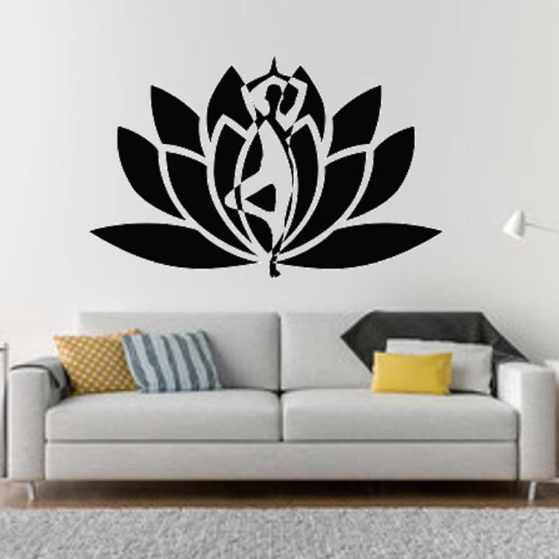 Lotus Wall Decal Lotus Flower Yoga Wall Stickers Meditate Decal Yoga ...