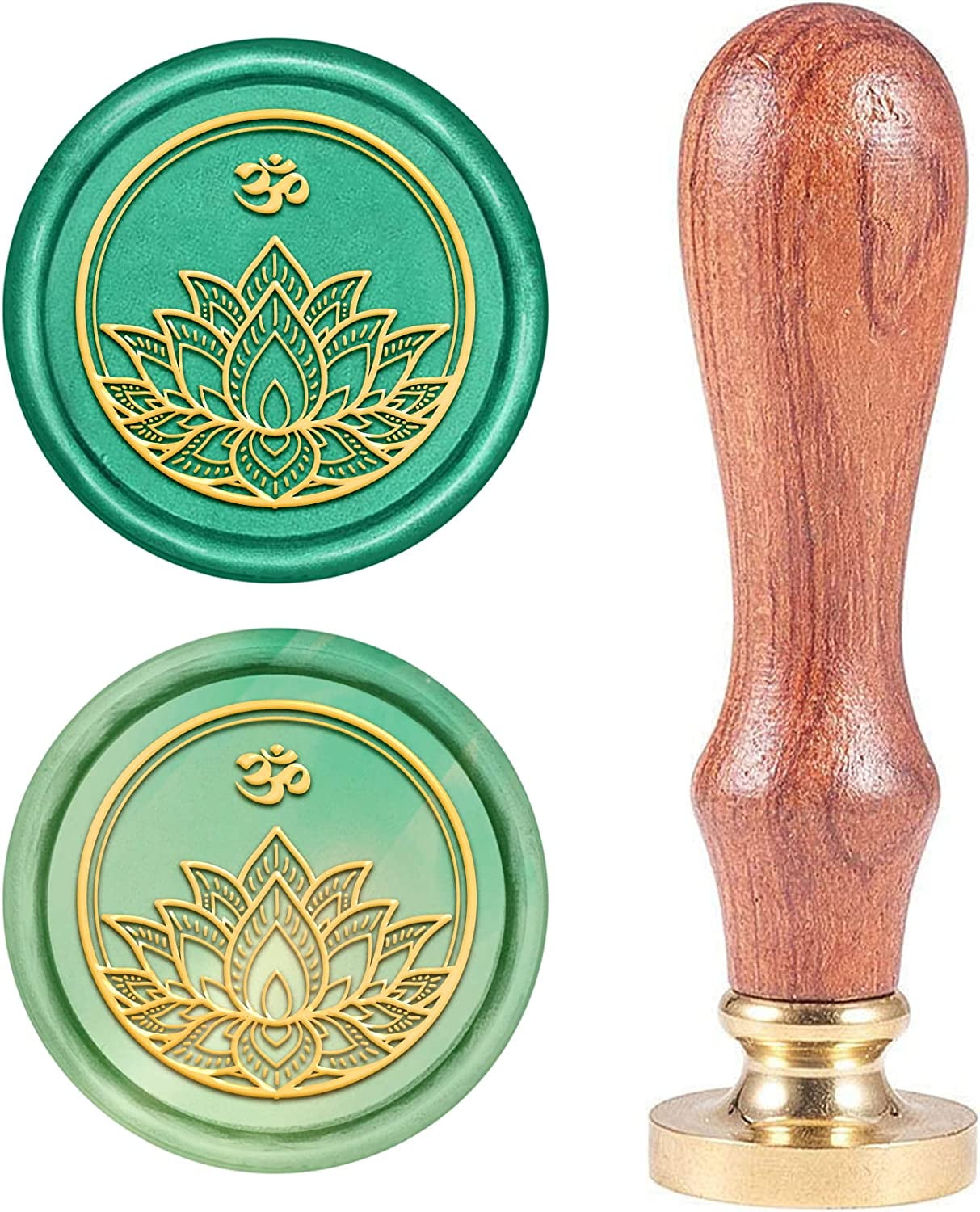 Lotus Wax Seal Stamp Ohm Sealing Wax Stamps Flower Retro Wood Stamp Wax ...