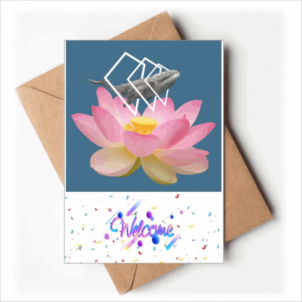 Lotus Whale Flower Bird Sacred Welcome Back Greeting Cards Envelopes ...