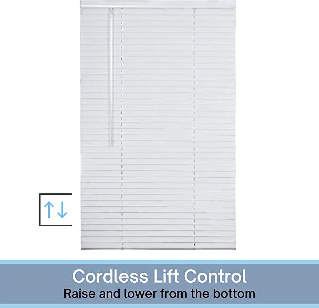 Lotus & Windoware Cordless 1" Aluminum Light Filtering Horizontal Mini ...