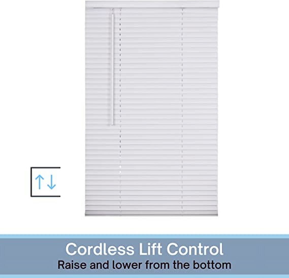 Lotus & Windoware Cordless 1" Vinyl Mini Blind 69" Wide x 60" Long ...