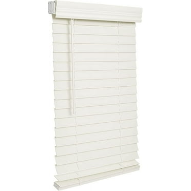 Chicology 2" Cordless Faux Wood Blinds, Basic White (Room Darkening) 54 ...