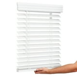 Lotus & Windoware 2" Faux Wood Bright White Window Blind, 34" W x 60" L ...