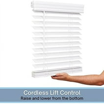 Better Homes & Gardens 2-inch Cordless Faux Wood Horizontal Window ...