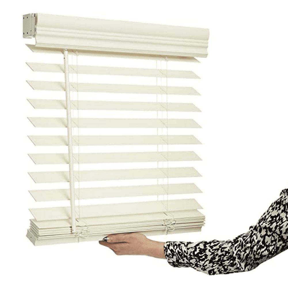 Lotus & Windoware Cordless 2" Faux Wood Room Darkening Horizontal Blind ...