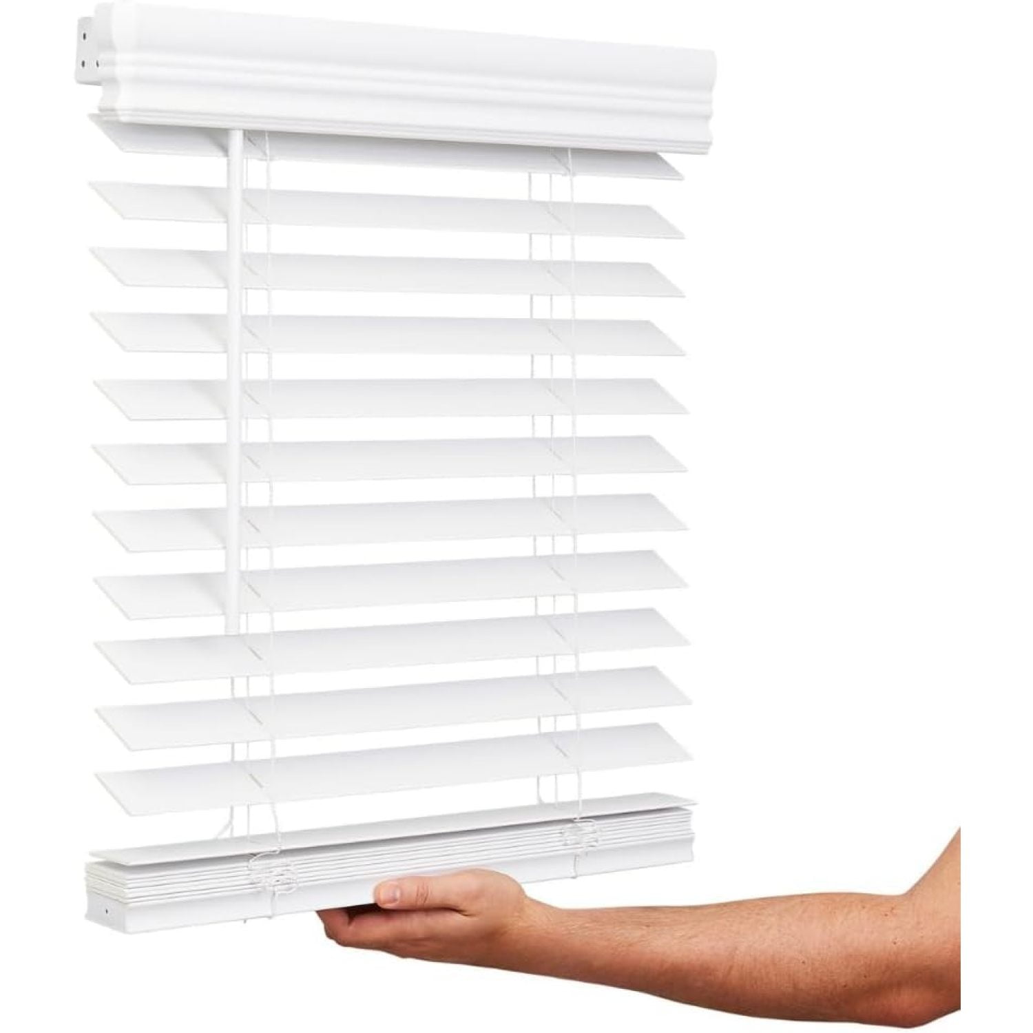 Lotus & Windoware Cordless, 2 Inch Faux Wood Blind, 28" Wide x 60" Long ...