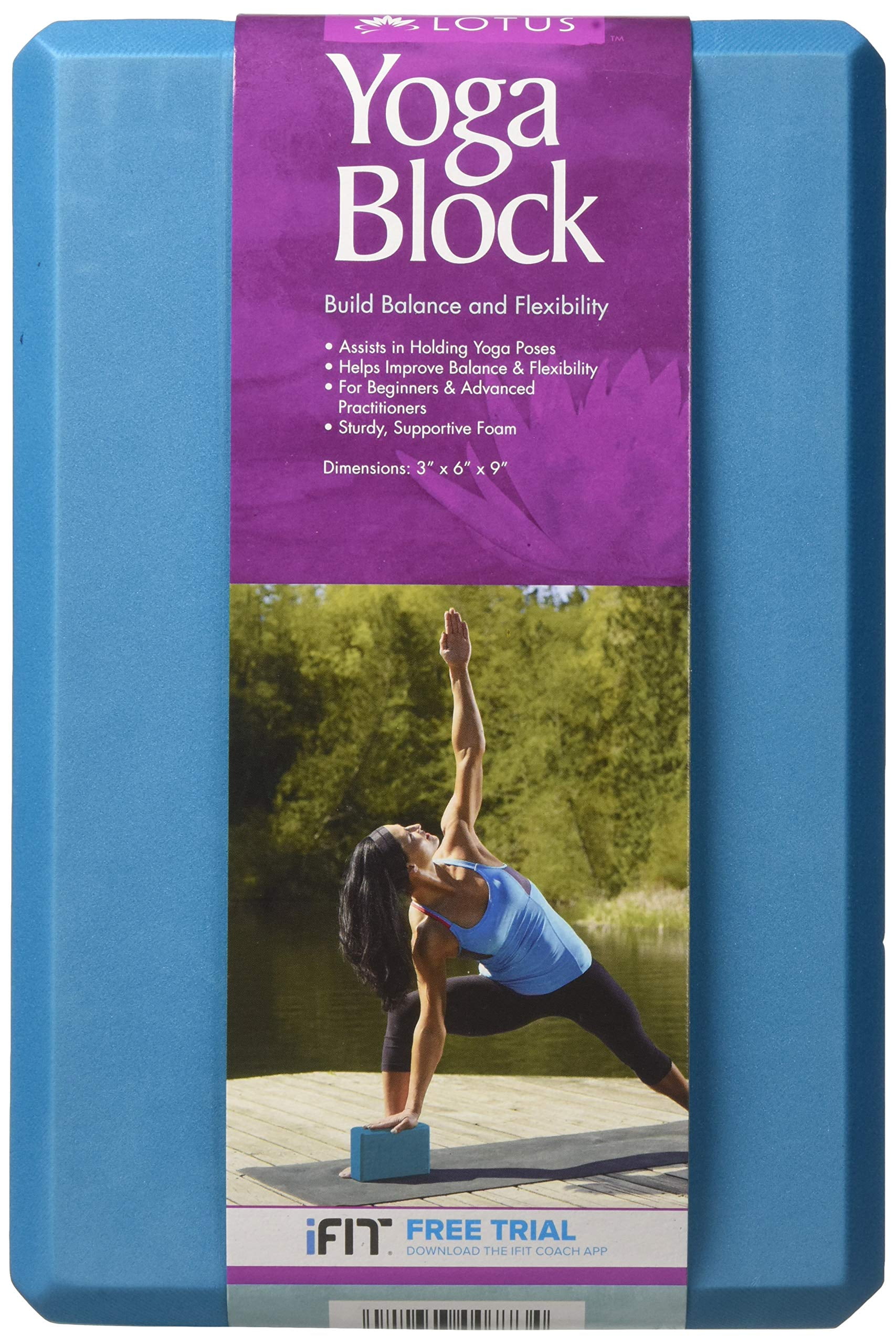 Lot Us Lotus Yoga Block Blue Foam 3x6x9 Assists Balance Flexibility ...