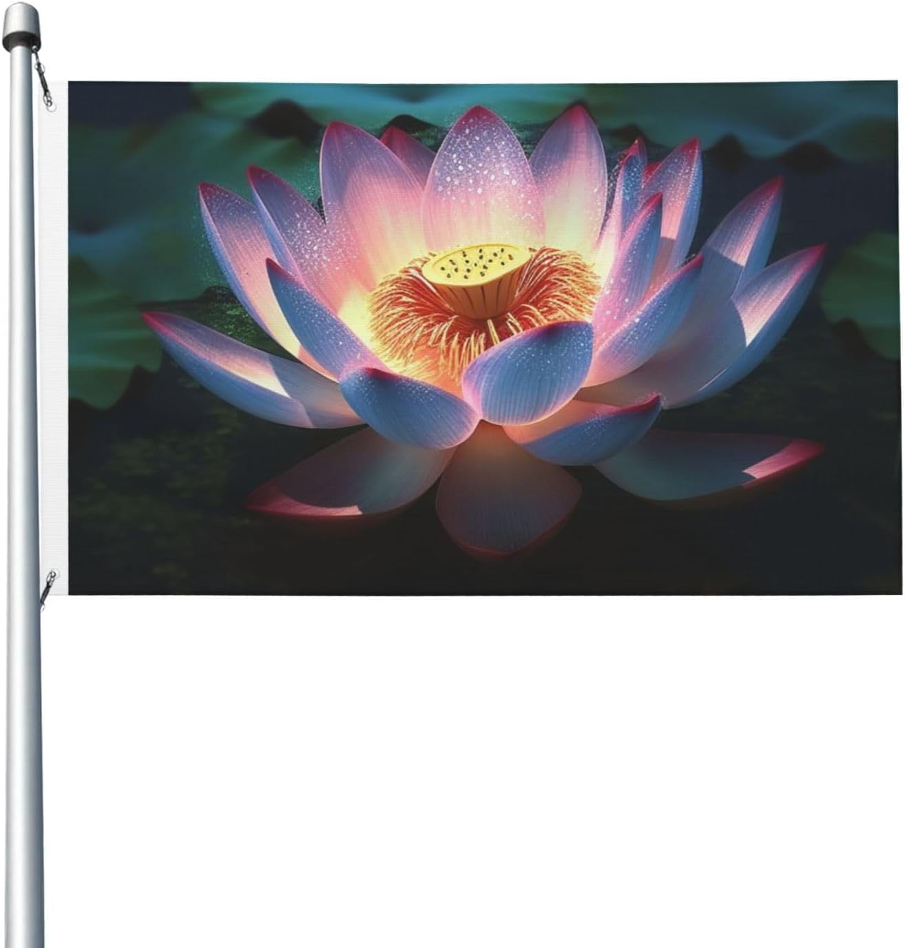 Lotus flower Flag 3x5 ft Flags for Outside Funny Banner Garden Flag ...